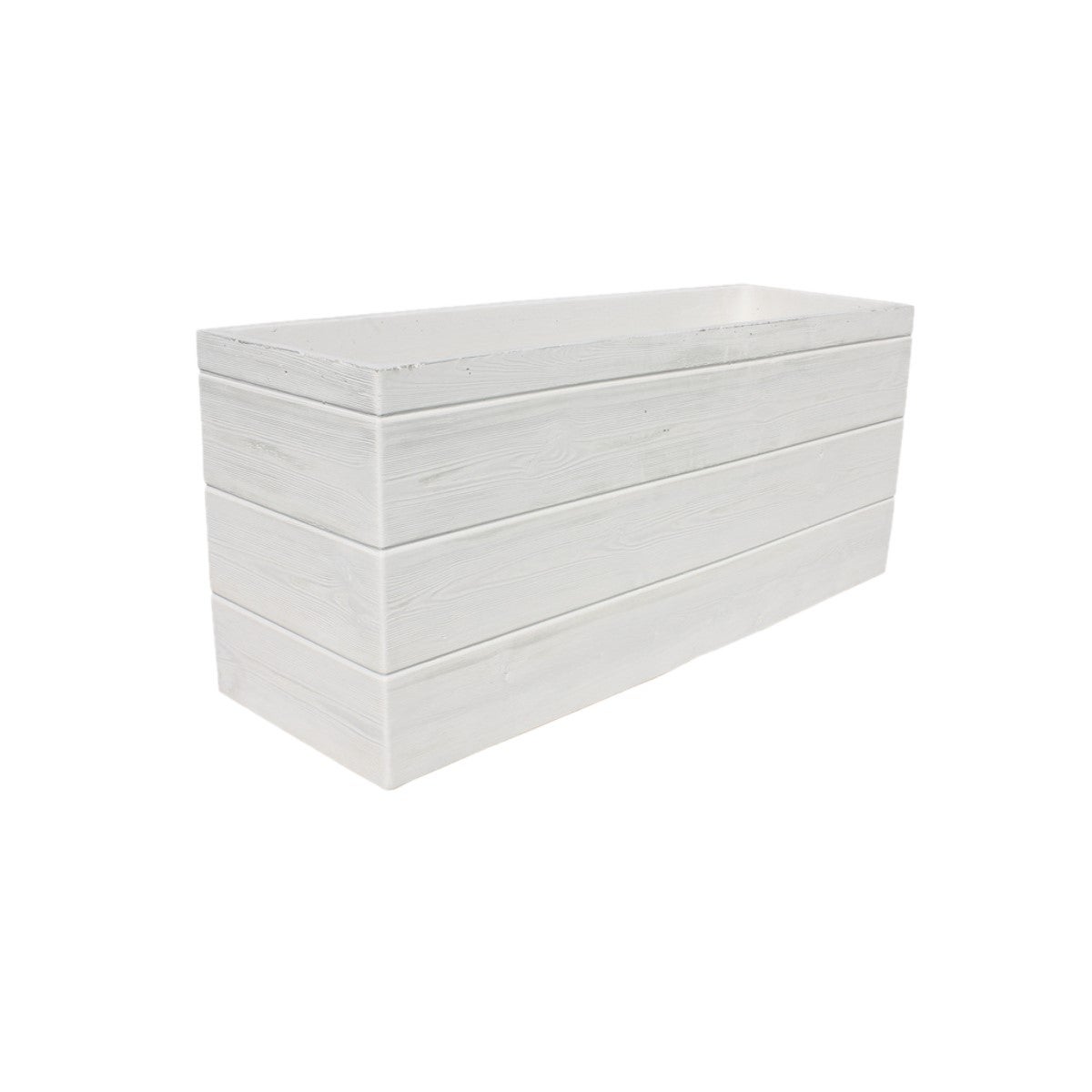 Jardinière 90X29X37cm. en Béton Pierre allégé. Blanc | Leroy Merlin