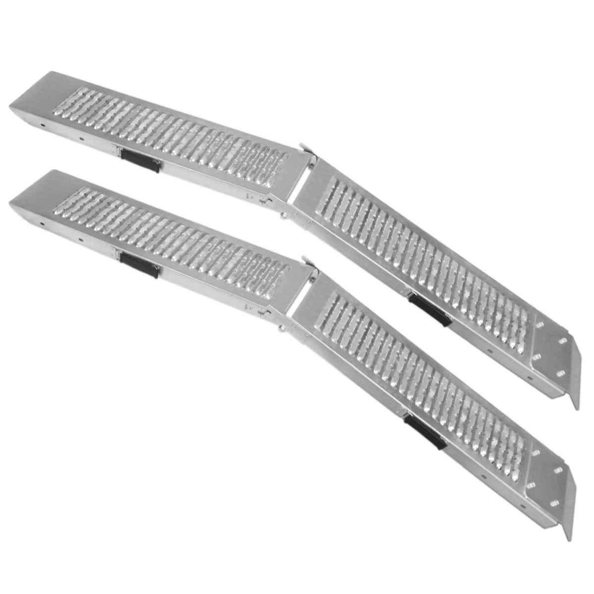 2 Rampes de Chargement Pliable Moto Fourgon VTT en Acier Capacité 200Kg Quad Voiture Tondeuse ...