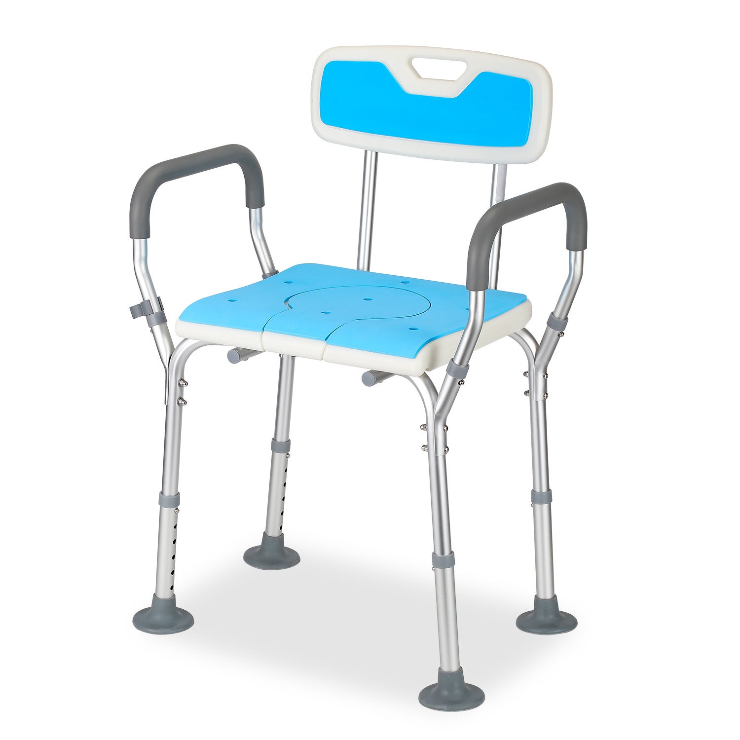 Asiento de ducha 3 en 1 con respaldo y cojín, comodidad y seguridad ...