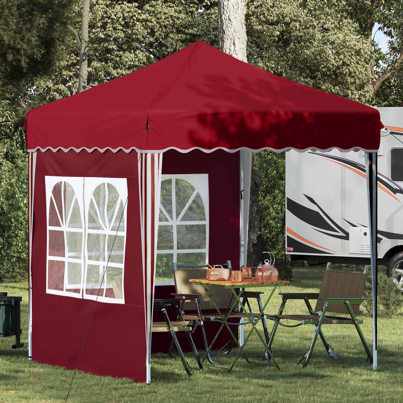 Carpa Plegable para Fiestas Burdeos 195 x 195 x 245 cm vidaXL | Leroy ...