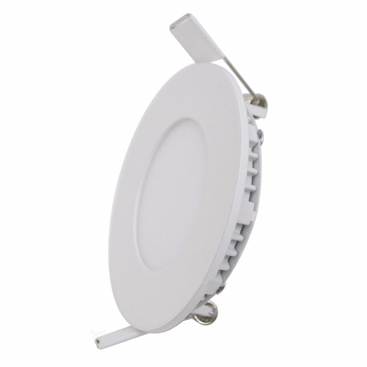 Downlight Dalle LED 6W Extra Plate Ronde BLANC - Blanc Chaud 2300K ...
