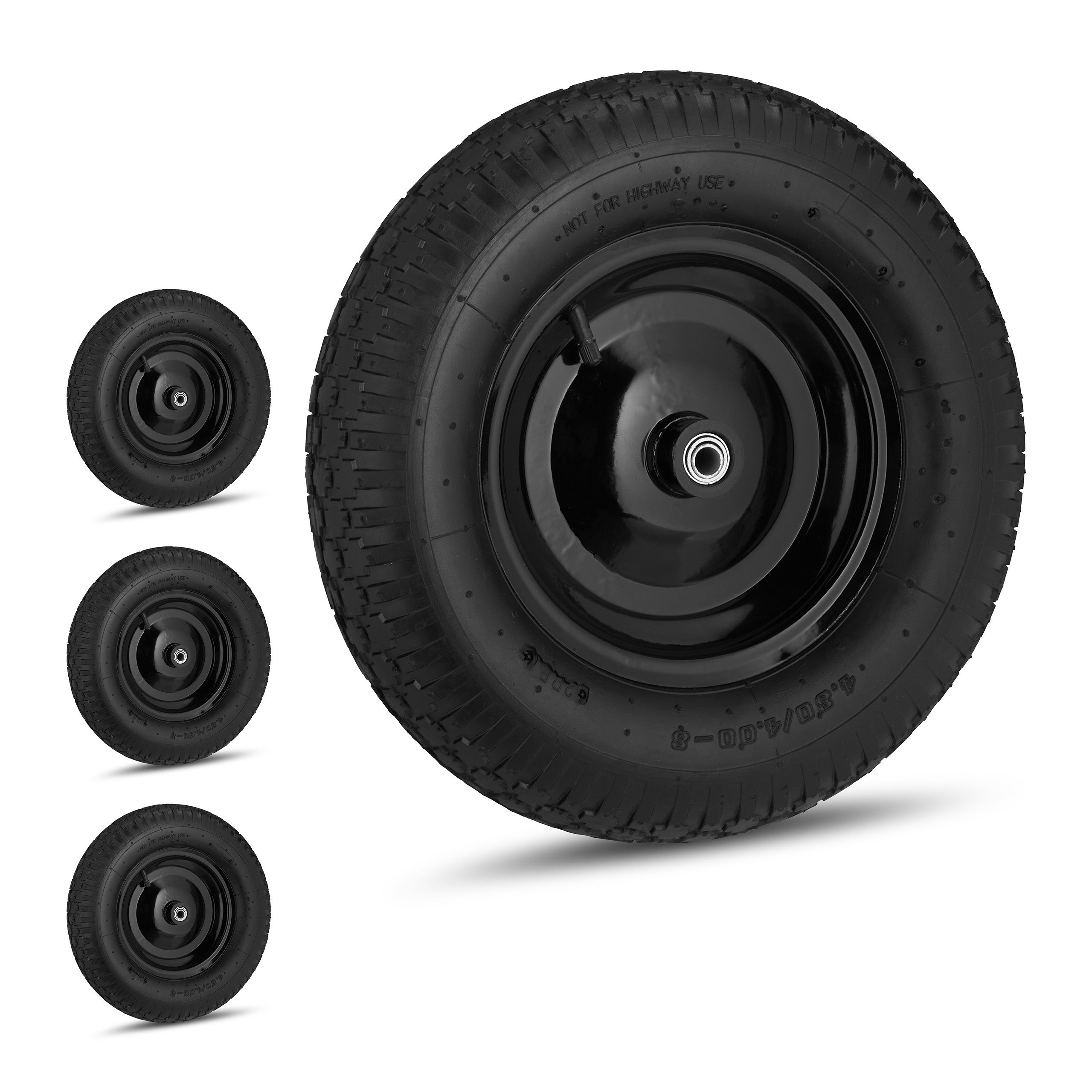 Roue de brouette 4.80 4.00-8, lot de 4, roue de rechange, cauoutchouc ...