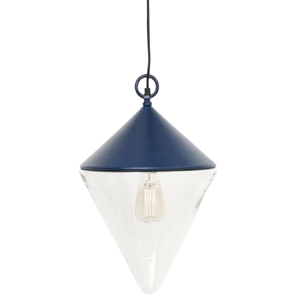 Suspension en métal et verre Bouée 30 x 50 cm Batela | Leroy Merlin