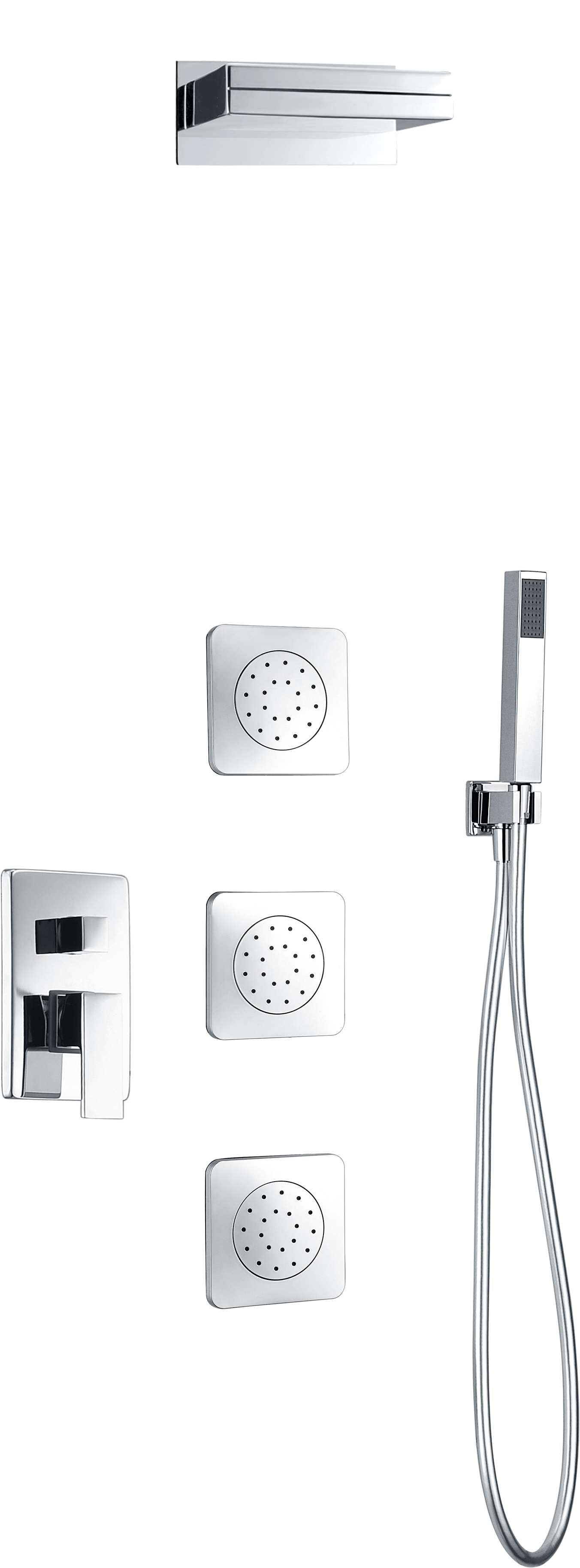 MIce - Conjunto ducha empotrada - ducha de diseño cascada de agua lleva ...