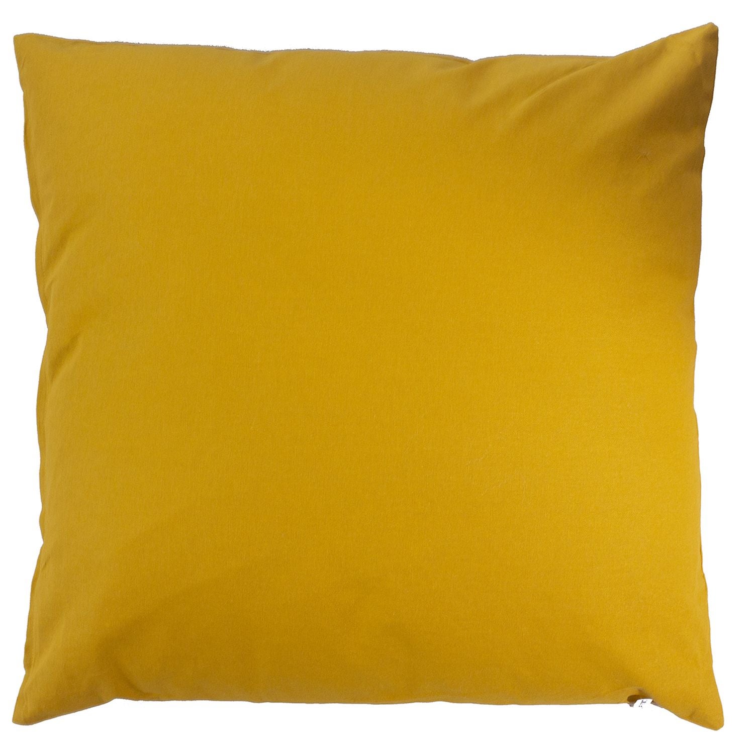Coussin uni effet Bachette déhoussable - 40 x 40 cm - Moutarde | Leroy ...