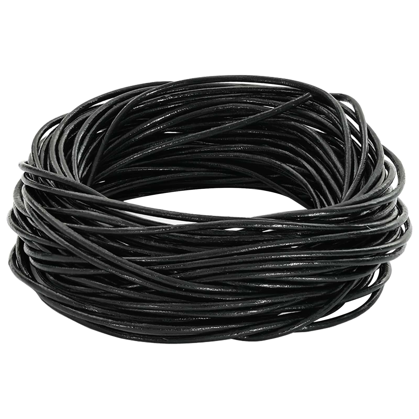 Corde en Cuir Noir Ø1 mm x 50 m Cuir vidaXL | Leroy Merlin