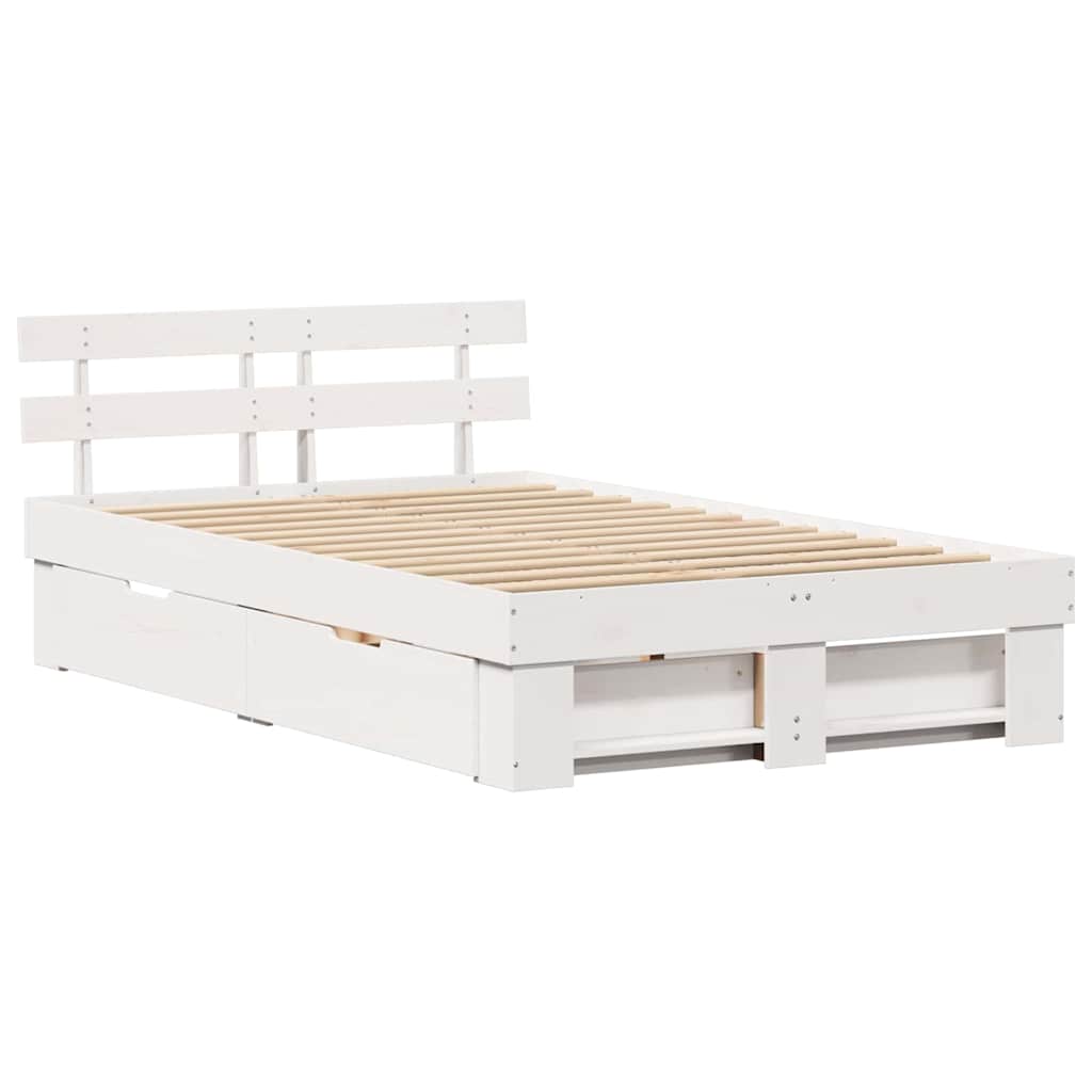 Cama matrimonial | Cama para adultos | Estructura de Cama Blanca con ...