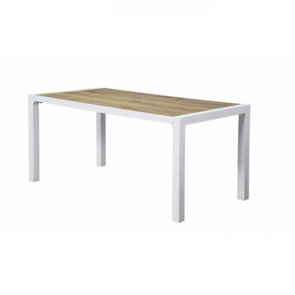 Table de jardin rectangulaire - 160 cm - Aluminium et Plateau ECP ...