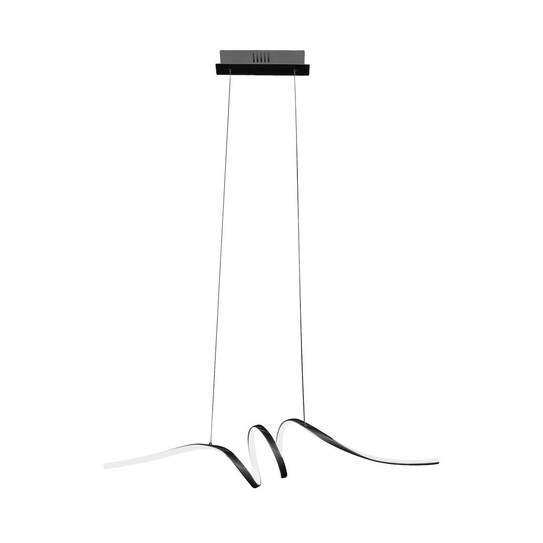 Suspension boucle serpentin LOOP noire 28W LED | Leroy Merlin
