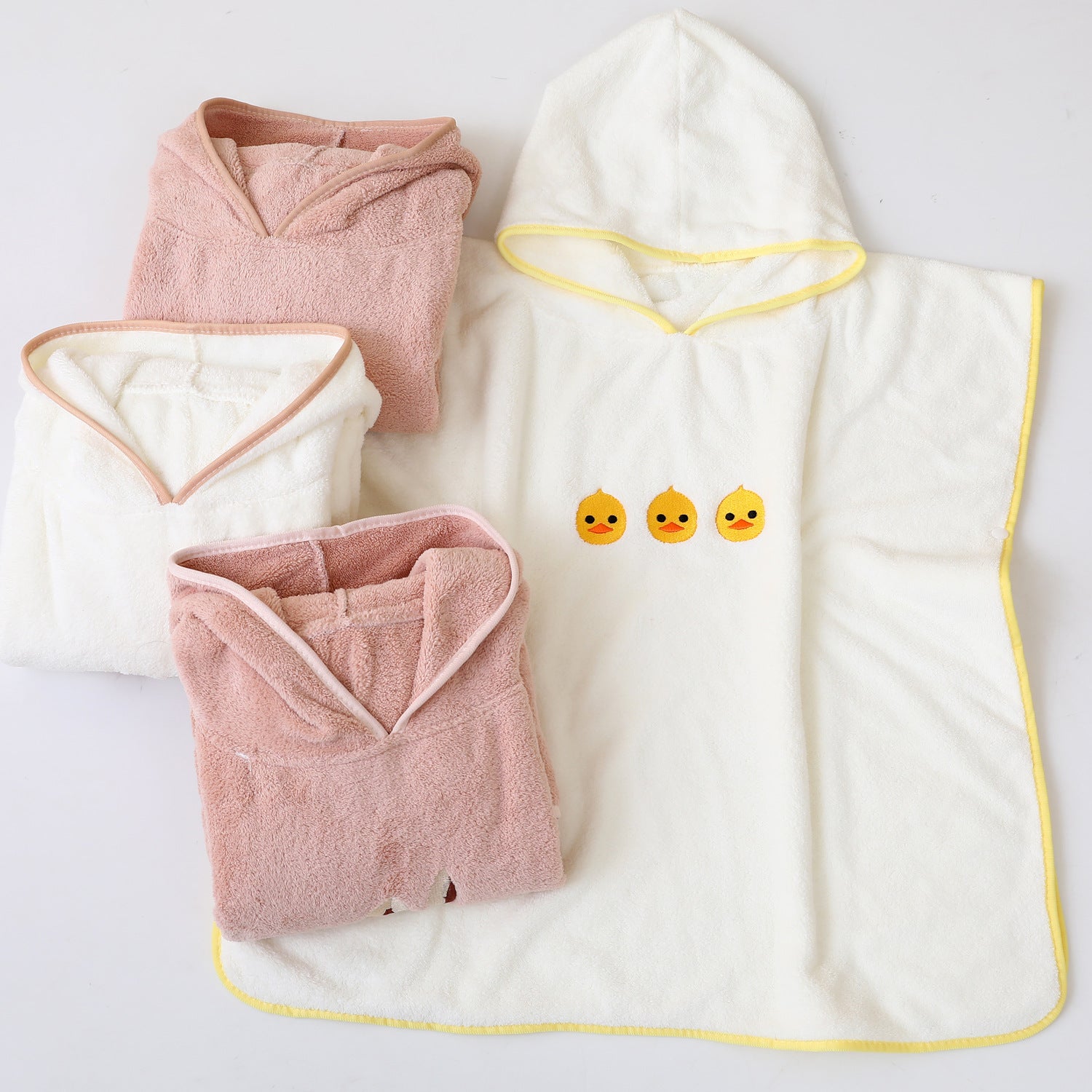 Serviette de bain à capuche en polaire corail brodée pour bébé ...