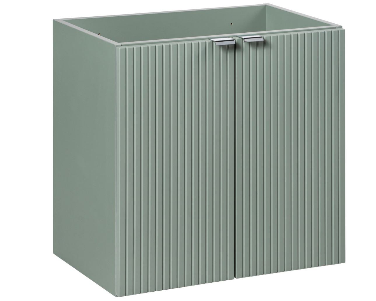 Meuble suspendu sous vasque avec portes LINE REED GREEN vert SAUGE 60 ...