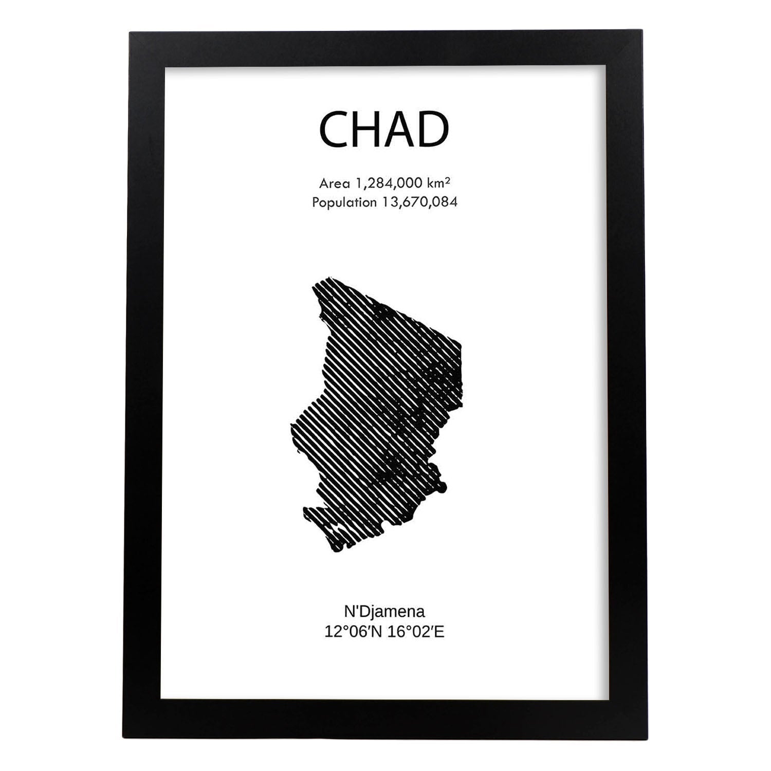 Poster De Chad. Láminas De Paises Y Continentes Del Mundo. Sin Marco ...