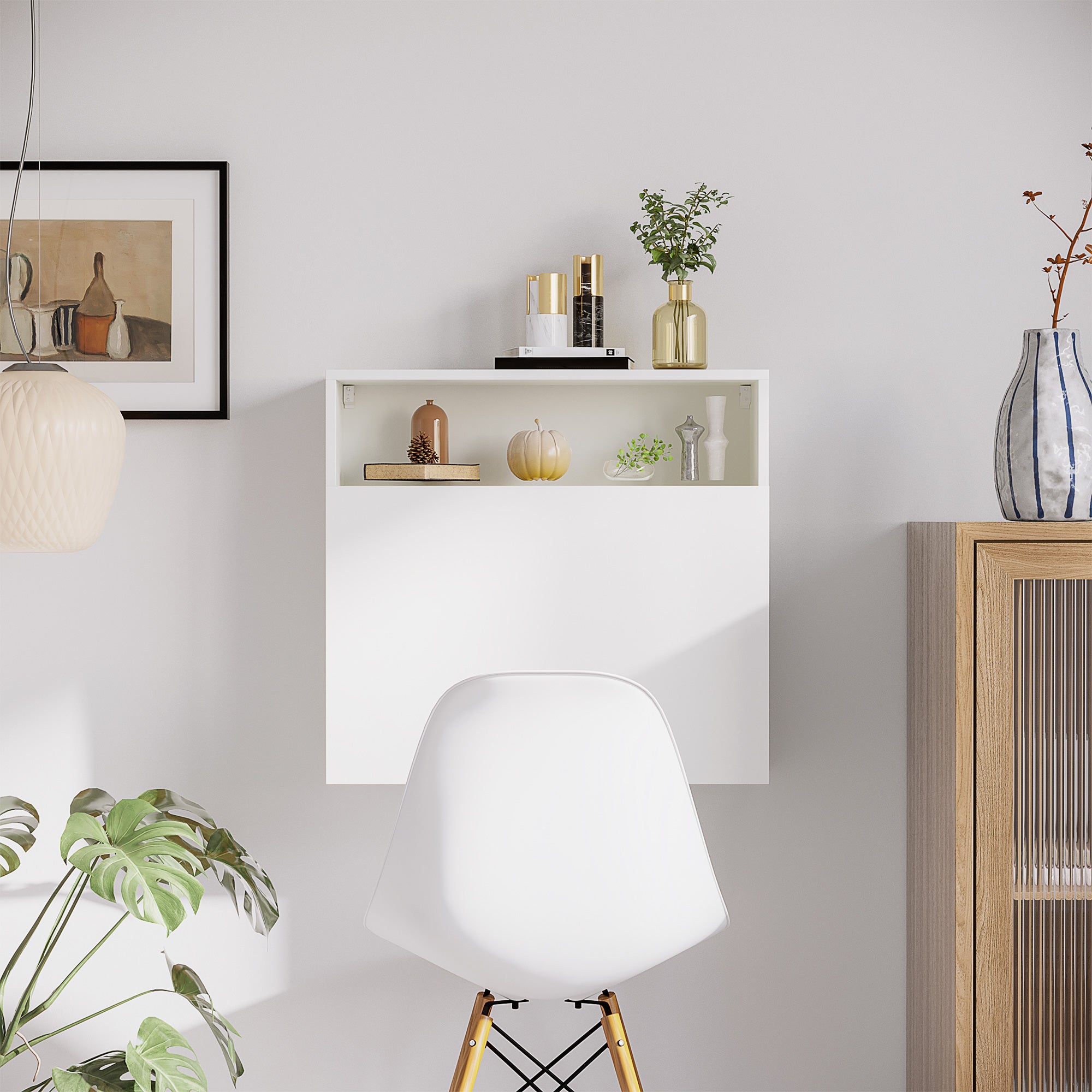 Escritorio Plegable de Pared Moderno Mesa Flotante Multifuncional con ...