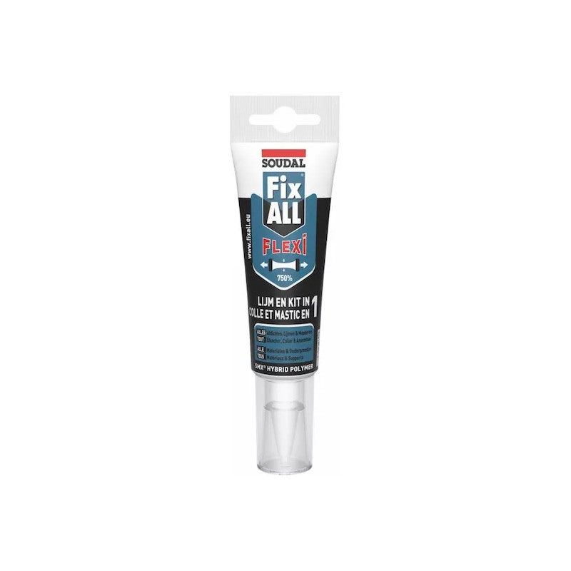 Fix All Flexi - Mastic colle polymère hybride - Soudal - 125 ml Blanc ...