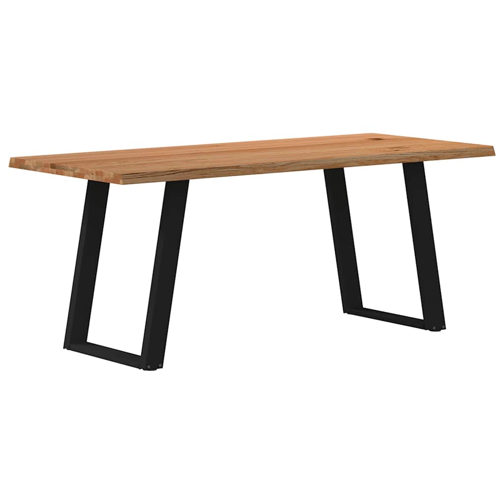 Mesa de comedor rectangular de madera maciza de roble marrón claro | Leroy Merlin