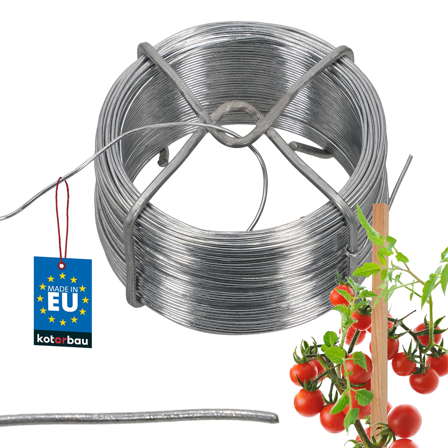 Filo da giardino zincato, diametro 1,1 mm - 50 m - filo legatura - filo per recinzioni - per ...