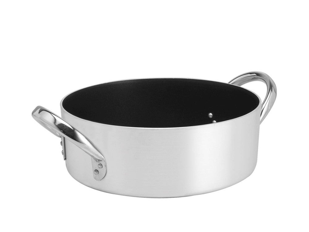 Casserole basse antiadhésive modèle Platinum avec deux poignées, 25 cm ...