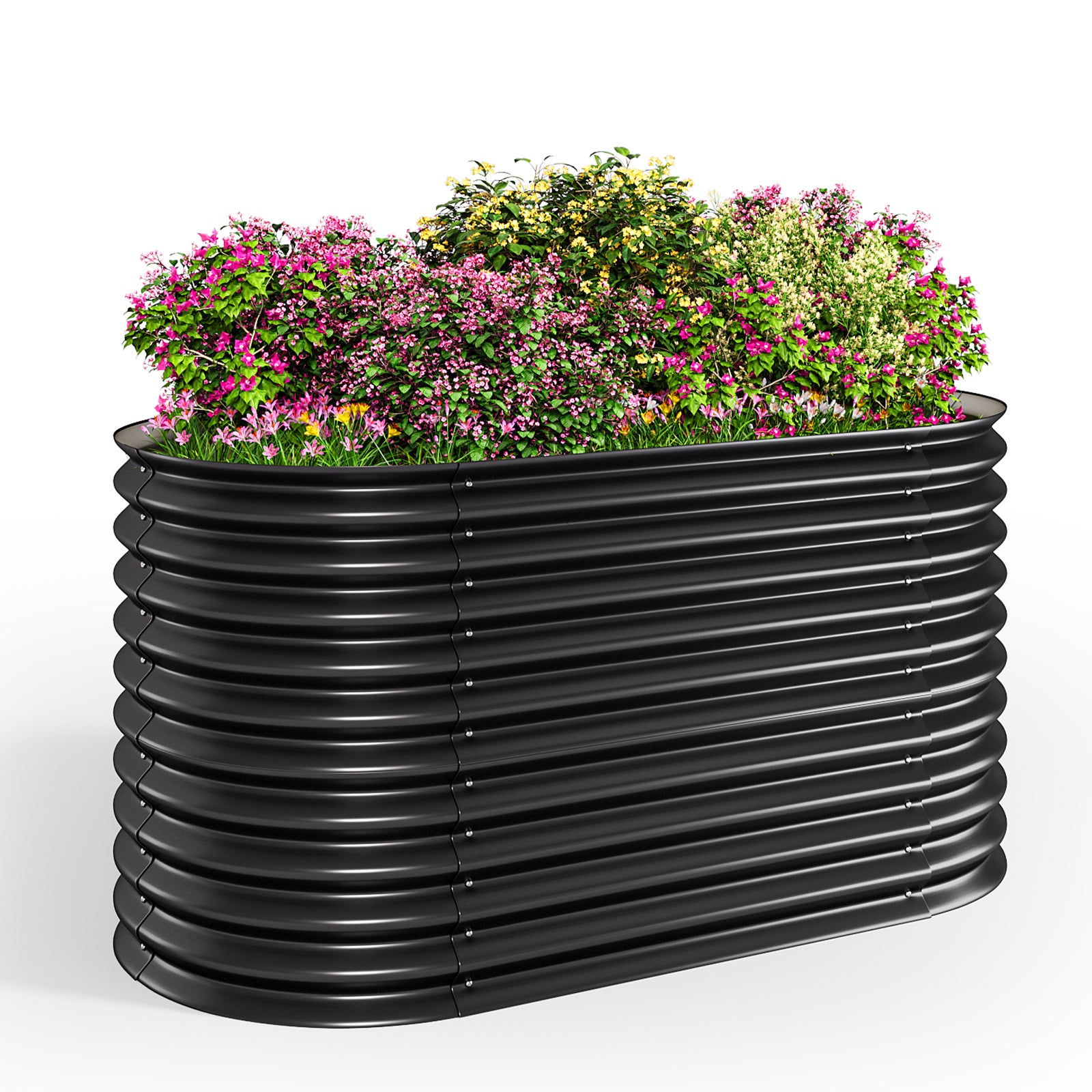 Jardineras Elevada Oval 160x80x80 cm Bealife para Huerto de Acero con ...