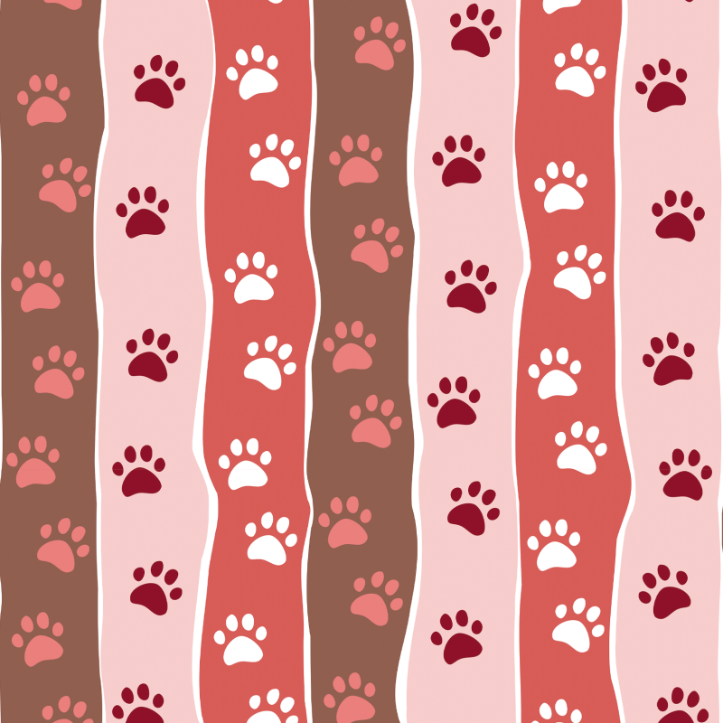 Papel Pintado Animal Huellas Rojas 58cm ancho por 350cm alto | Leroy Merlin