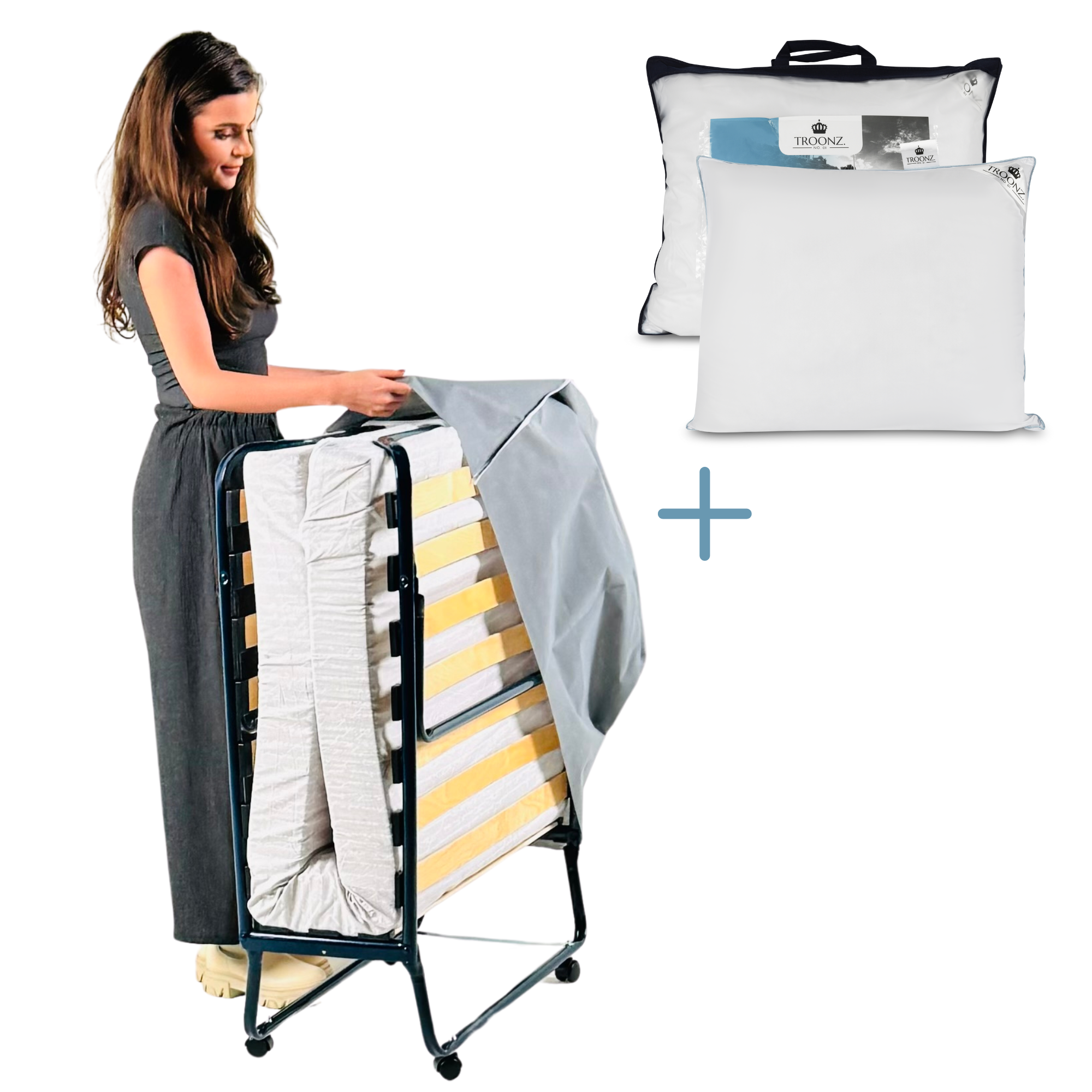 Troonz - Deluxe - Lit Pliant - 90x200 Cm Oreiller Inclusif - Lit ...