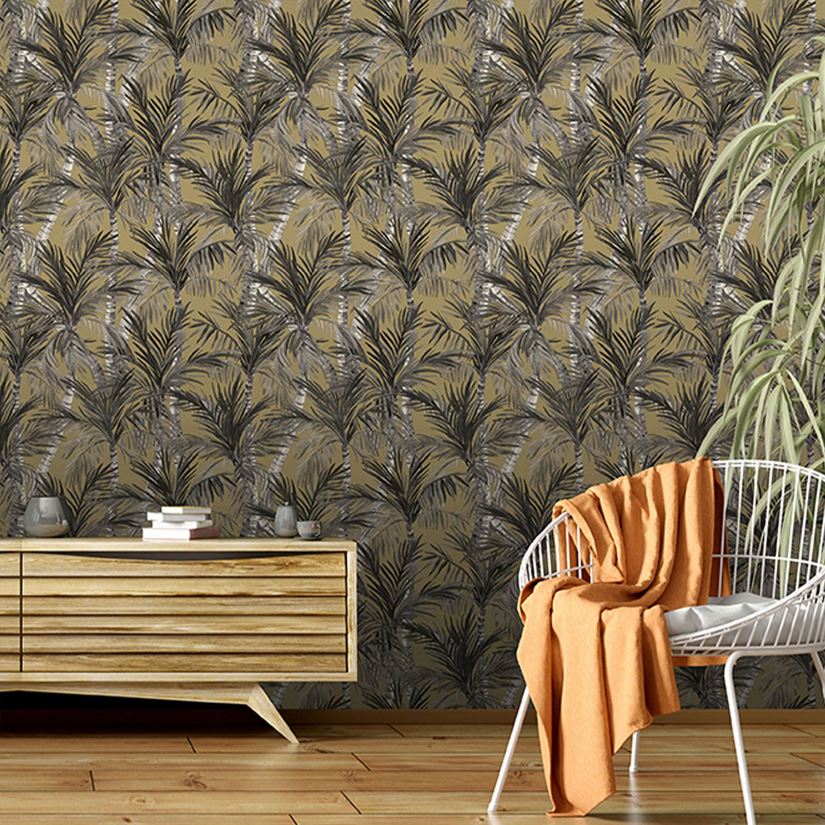 Papier peint palmier irisé | Leroy Merlin