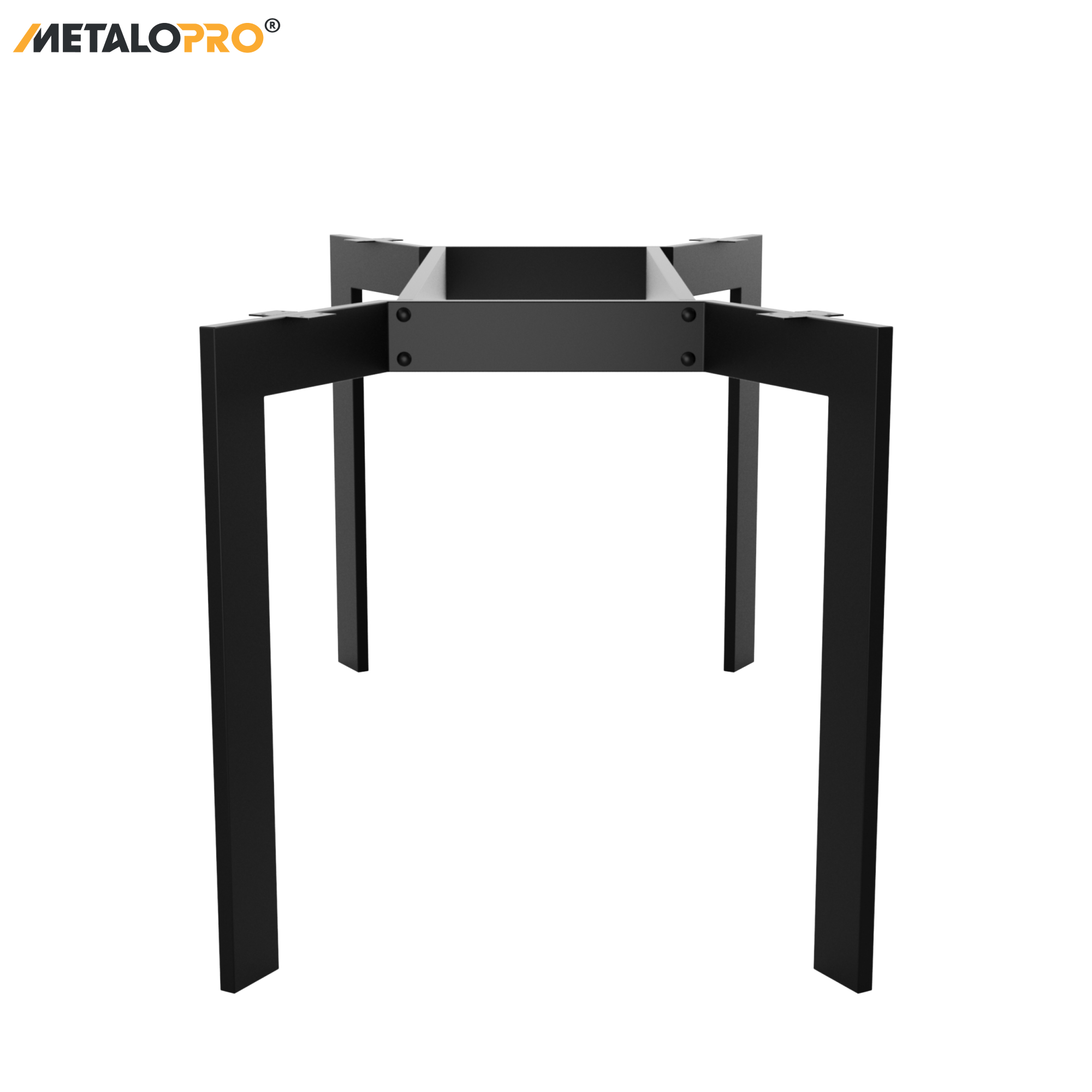 MetaloPro Barax Double - Pied de Table en Métal Noir, Design Industriel ...