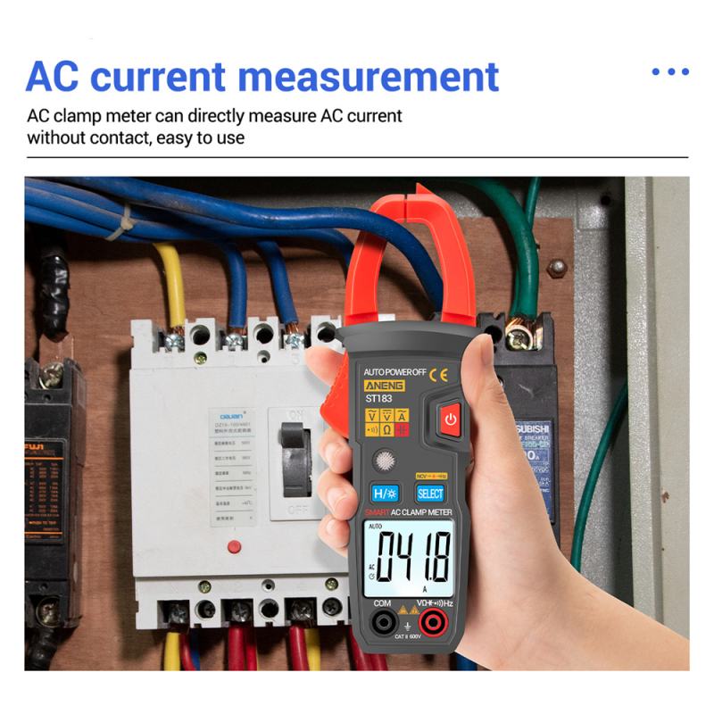 Pinza amperimétrica digital ST183 para corriente alterna, multímetro de ...