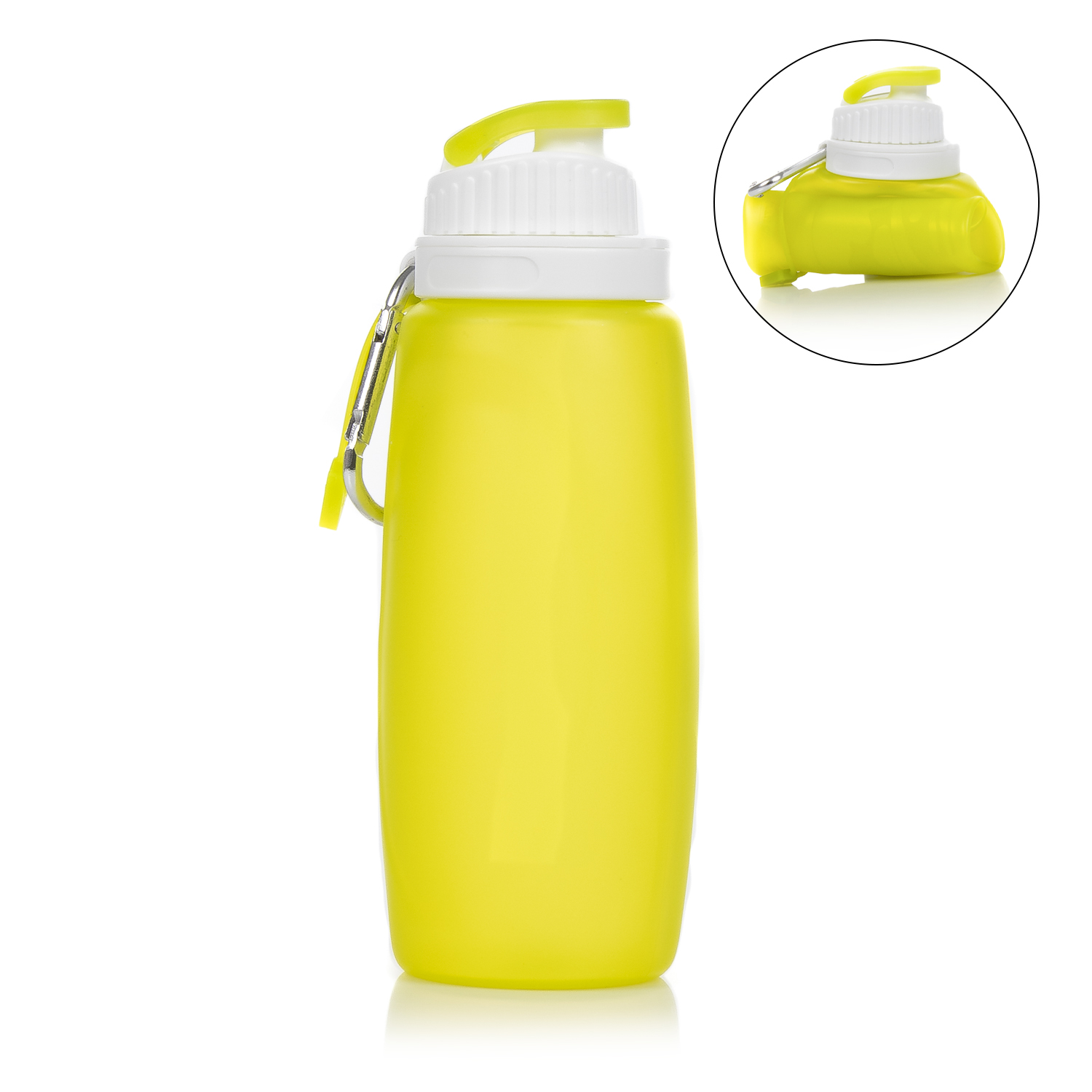 Mini botella plegable enrollable de 320ml, de silicona de grado ...