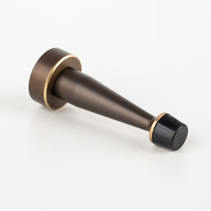 Butoir de porte silencieux en laiton épais sans perçage - couleur café ...