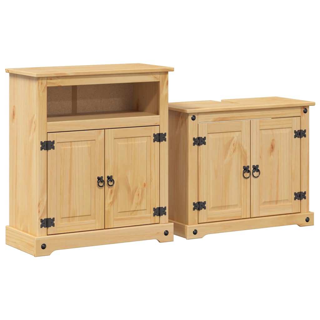 Maison Exclusive - Ensemble de meubles salle de bain 2 pcs Corona bois ...