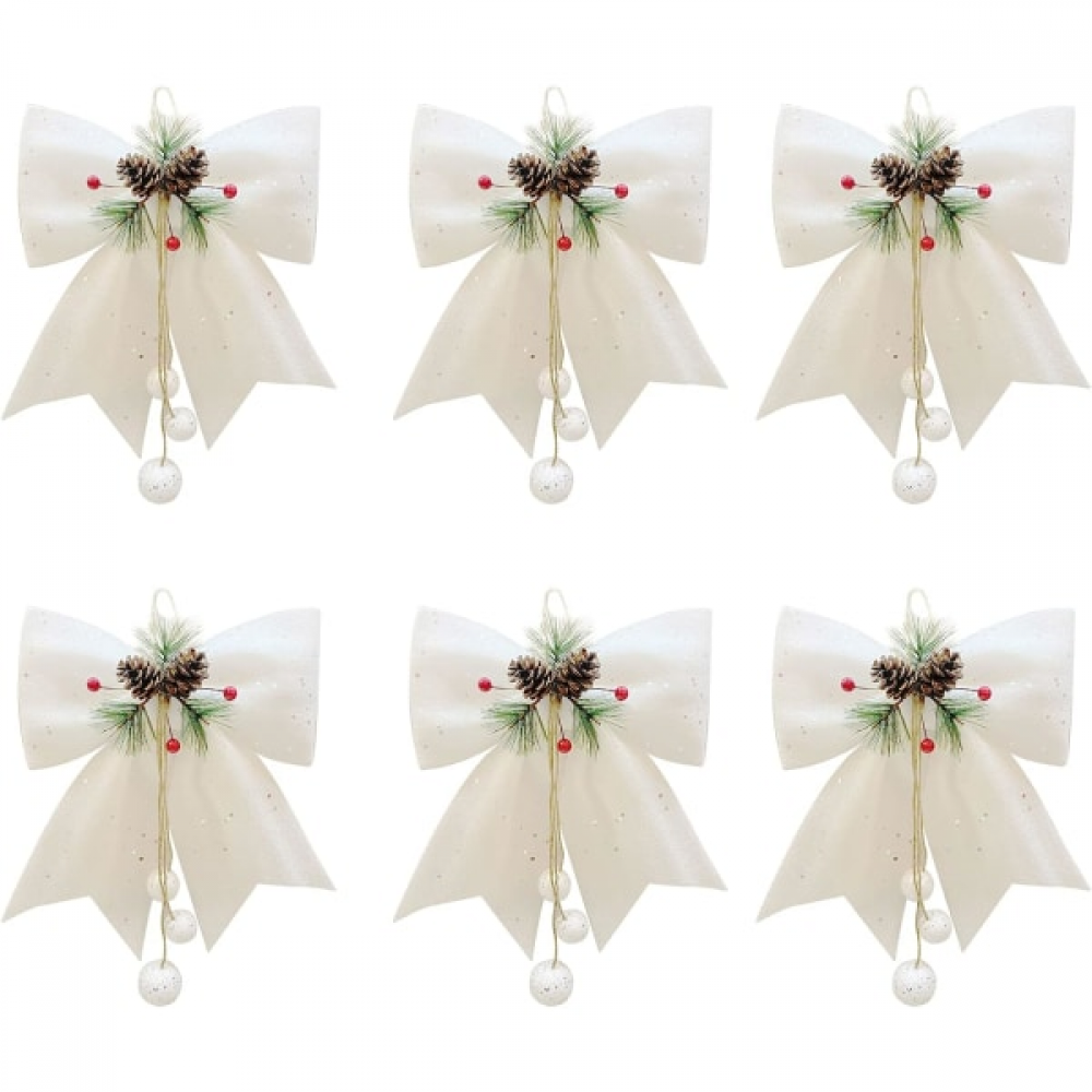 Juego de 6 coronas navideñas brillantes para decorar el árbol de ...