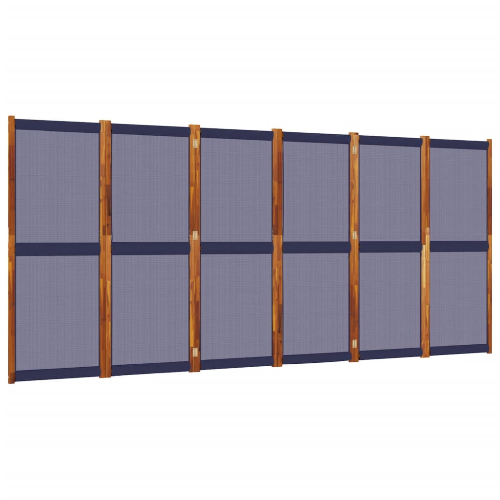 Biombo divisor de 6 paneles azul oscuro 420x180 cm | Leroy Merlin
