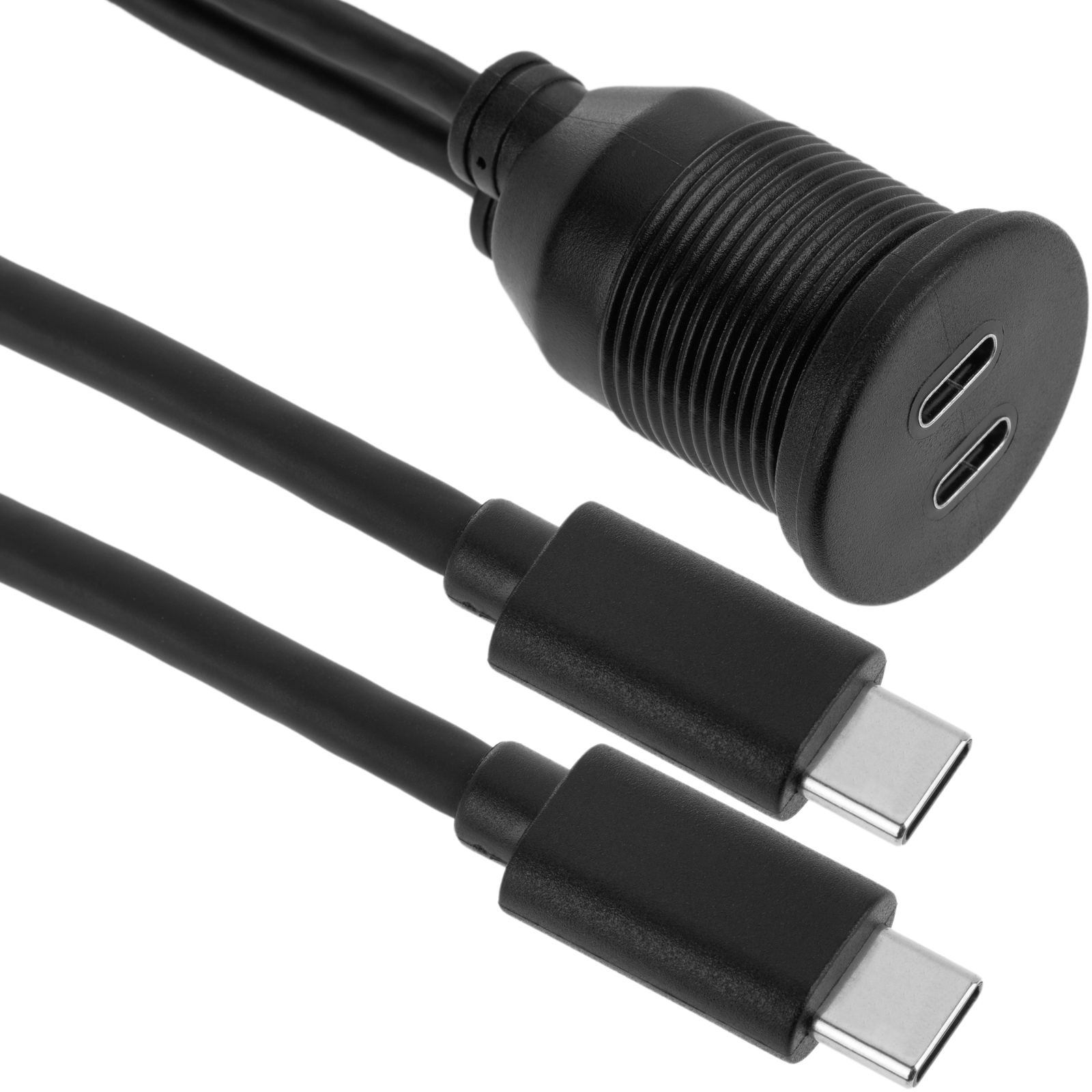 Cable extensión USB tipo C para empotrar con doble conexión USB tipo C ...