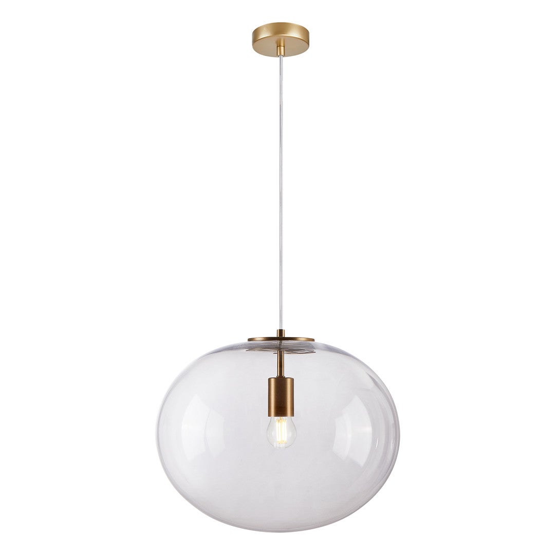 Suspension globe aplati CAMPANIA 1 x E27 ML0343 | Leroy Merlin