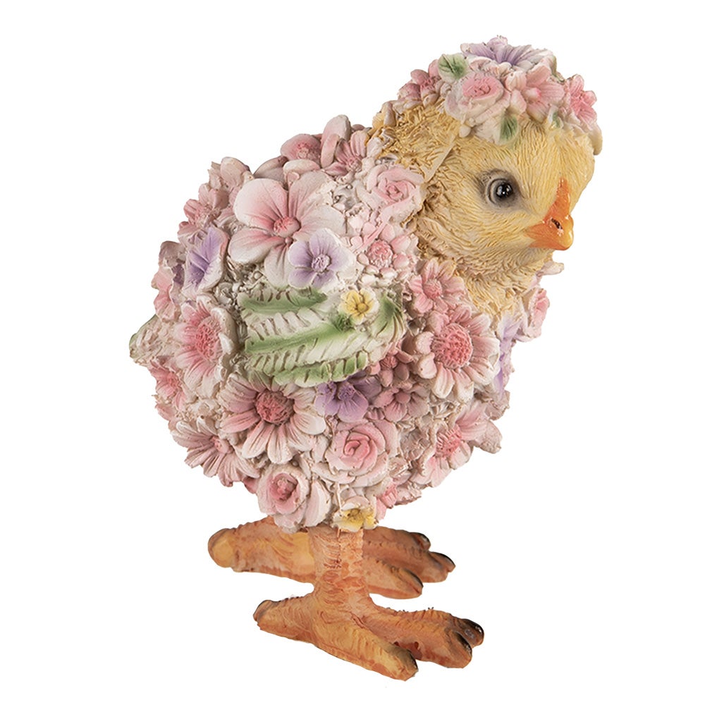 Clayre & Eef Image de décoration Poussin 14 cm Rose Jaune | Leroy Merlin