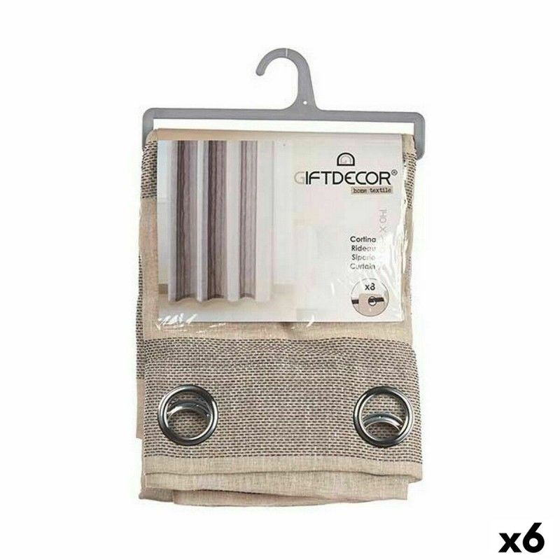 Cortina Beige Gris 140 x 0,1 x 260 cm (6 Unidades) | Leroy Merlin