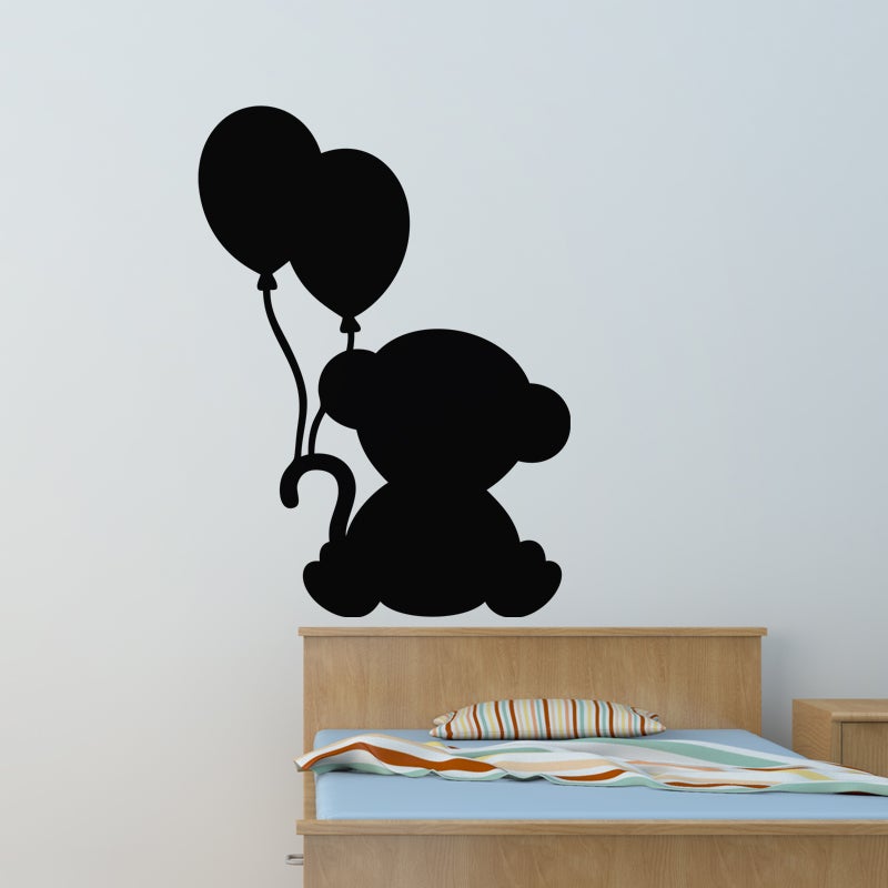 Vinilo pizarra Peluche con globos - adhesivo de pared - revestimiento ...