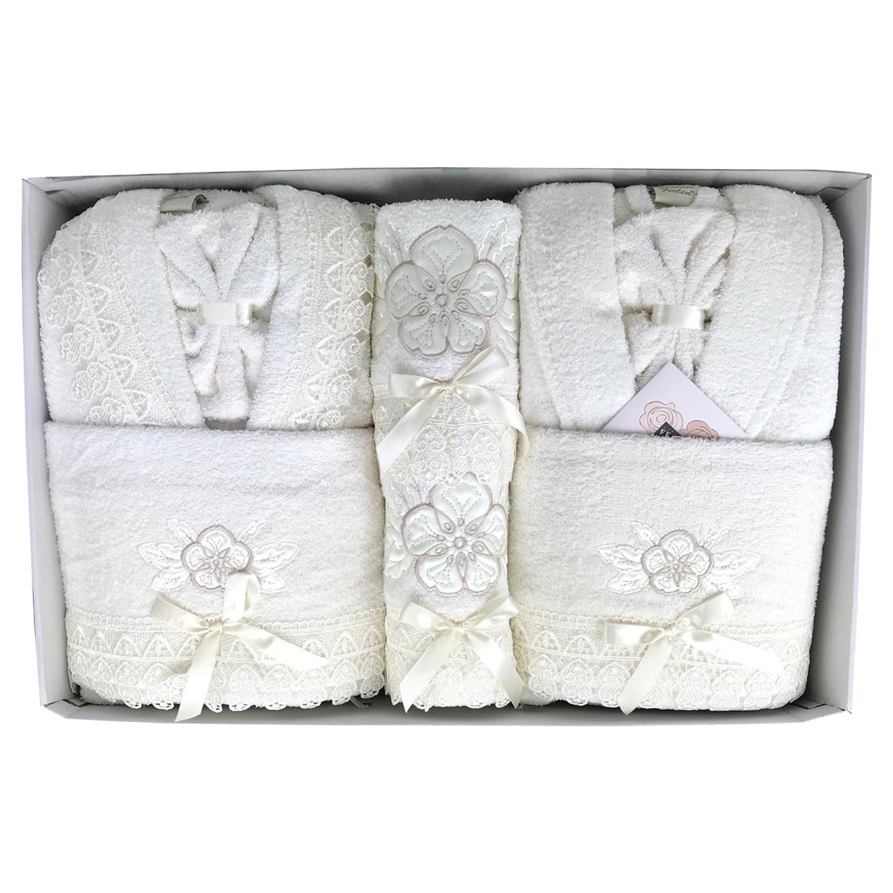 Completo bagno asciugamani accappatoi uomo donna set 8 pz Creazioni ...