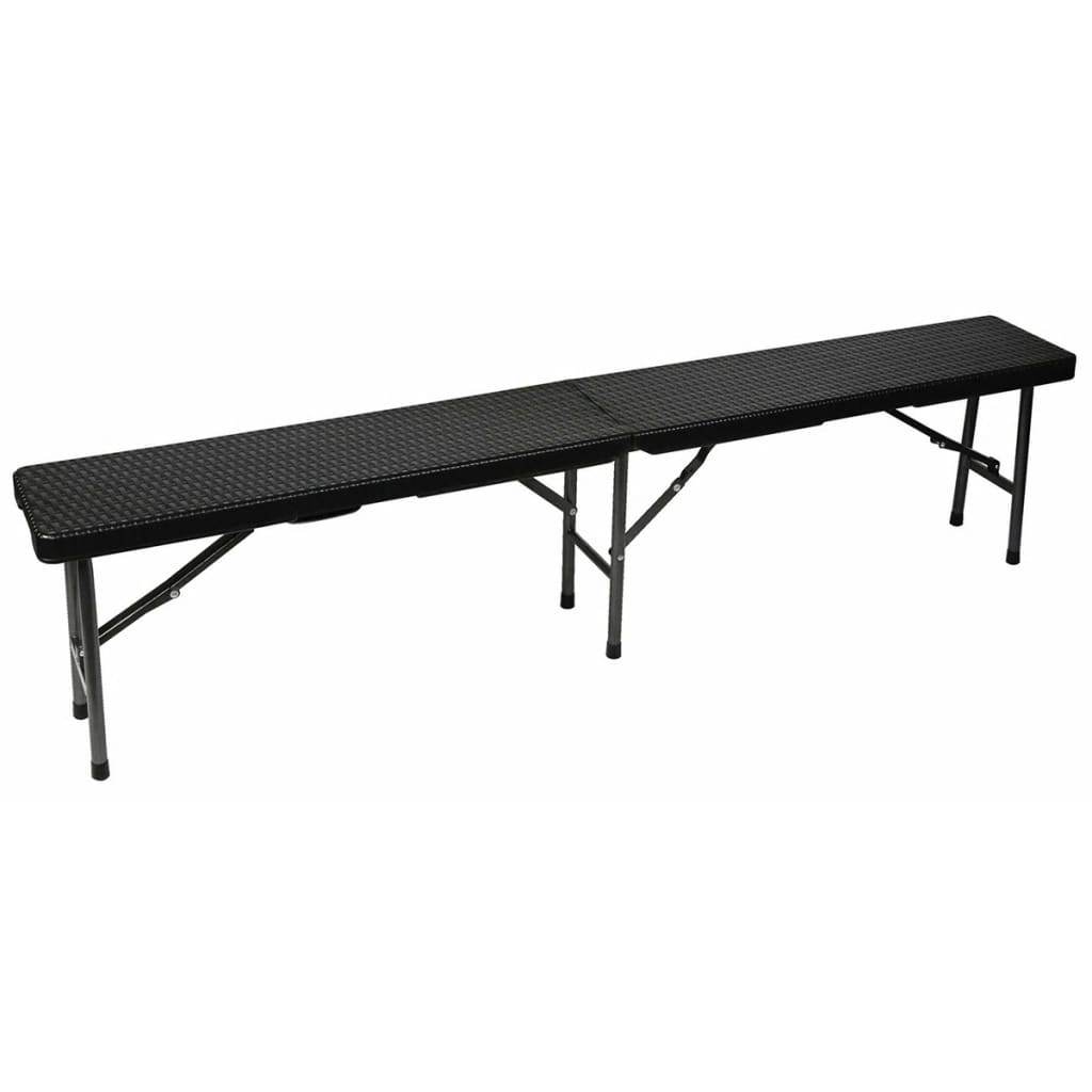 Banc pliable avec motif d'osier Noir FP160R Perel | Leroy Merlin