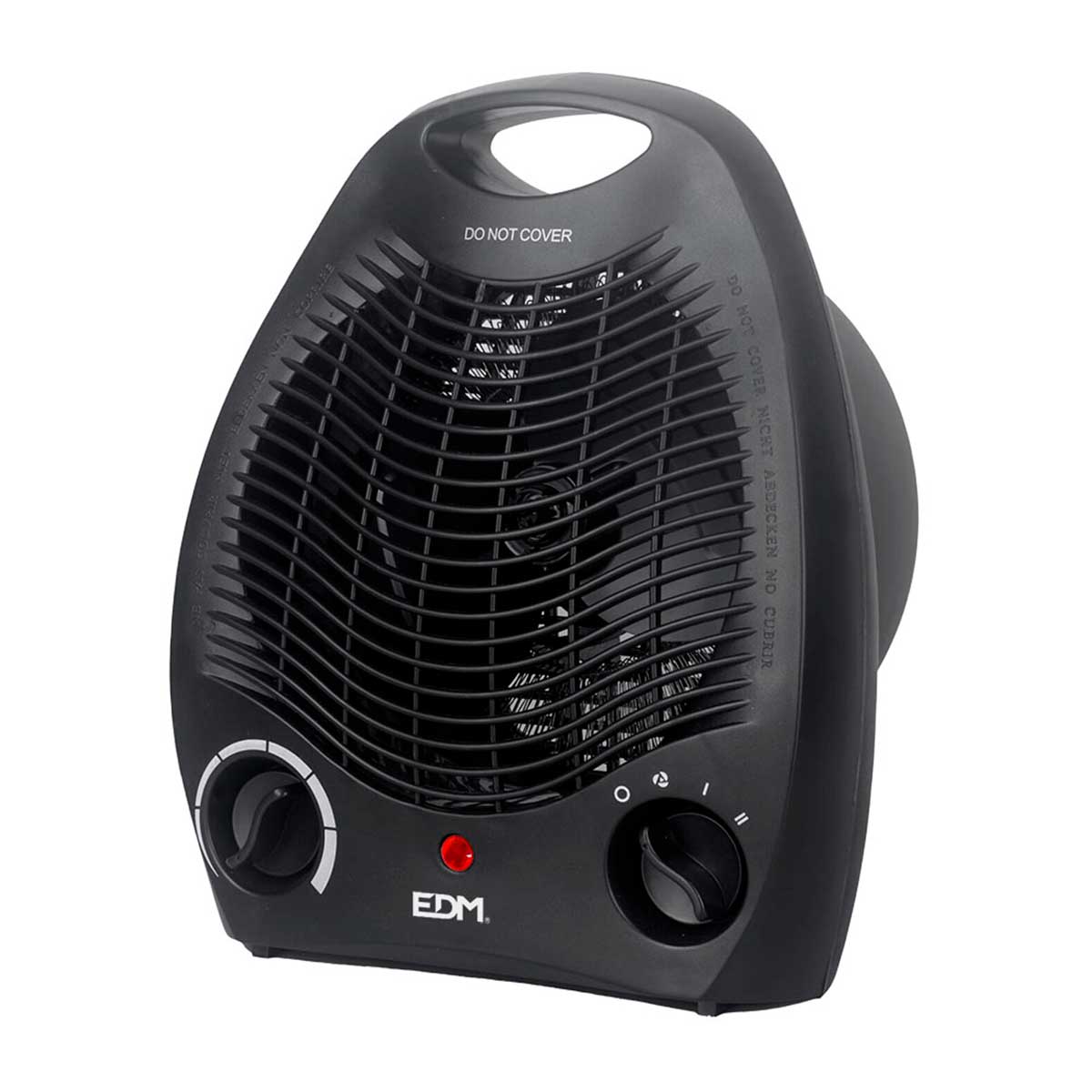 Calefactor ventilador EDM 2000W diseño vertical negro | Leroy Merlin