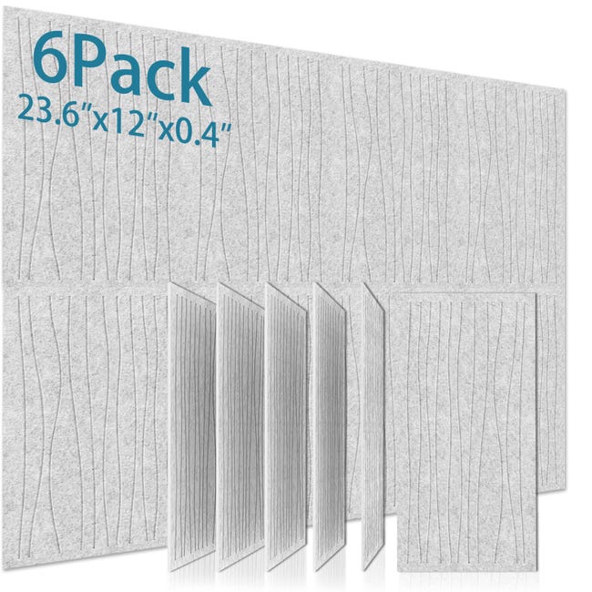 Paneles insonorizantes grandes, de 30 x 60 x 0,9 cm, curvos y ...