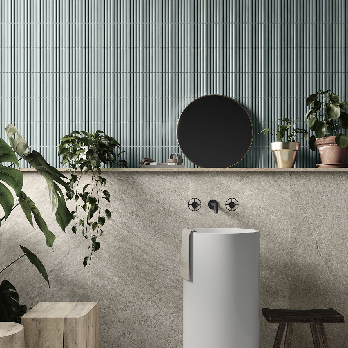 Carrelage mur Décor Gaspésie turquoise 32x62,5 cm - Reflex Boutique ...