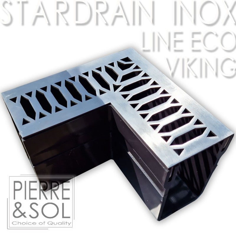 Caniveau étroit 6,5 cm Grille INOX Style - StarDrain - LINE ECO - Inox ...