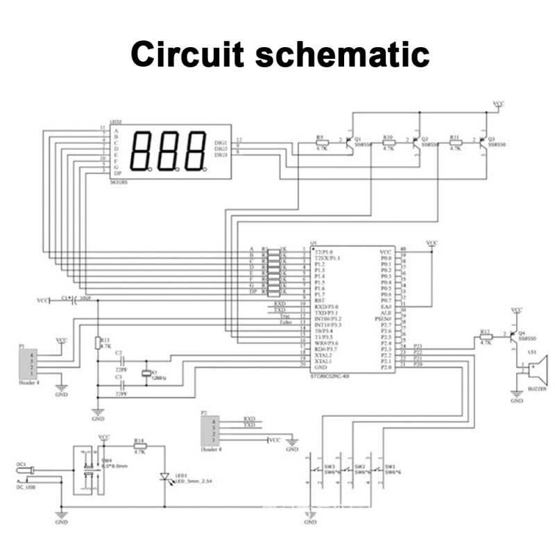 Kit de soudure électronique DIY pour radar de recul avec alarme ...