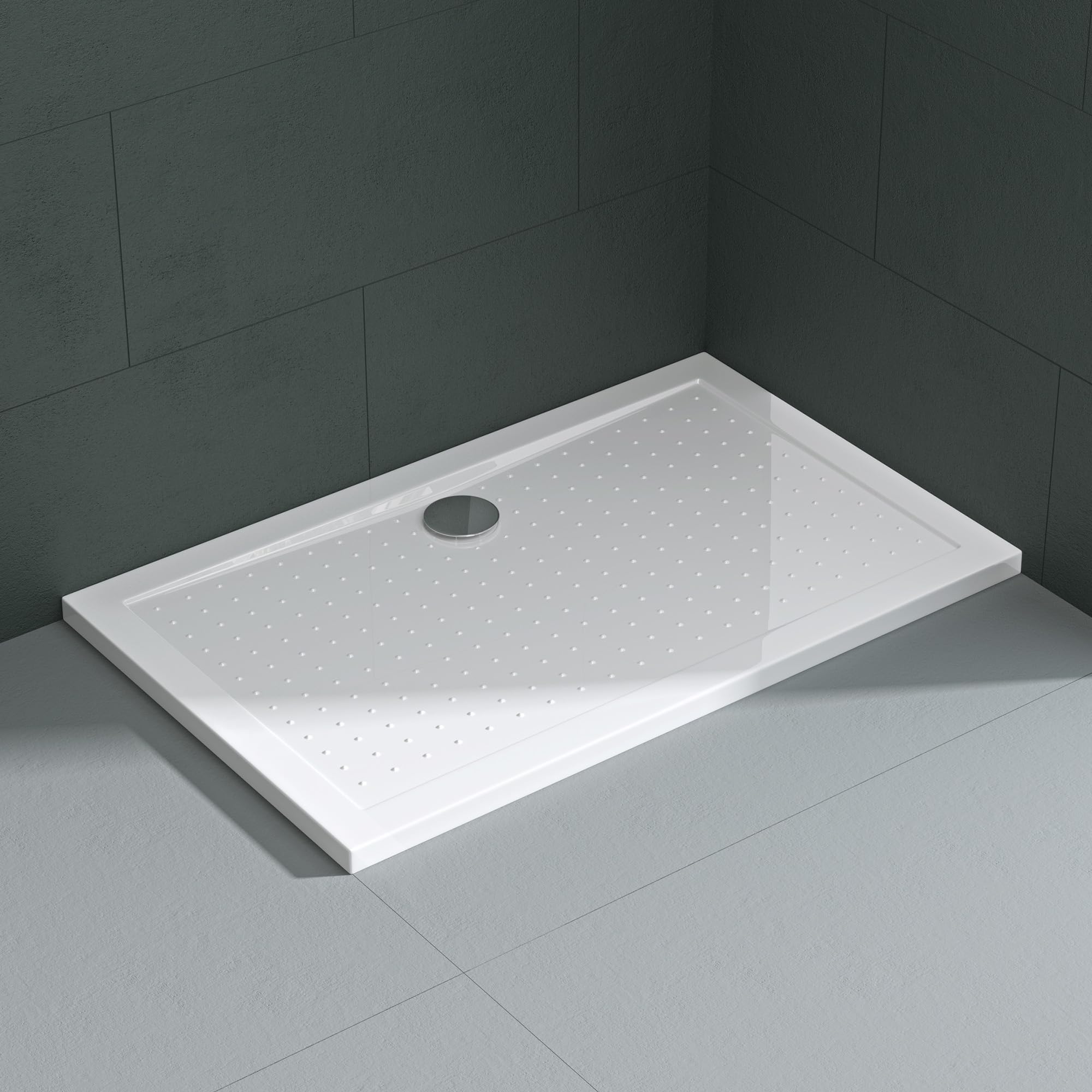 Mai & Mai receveur de douche anti glisse bac à douche blanc 70x120x4cm ...