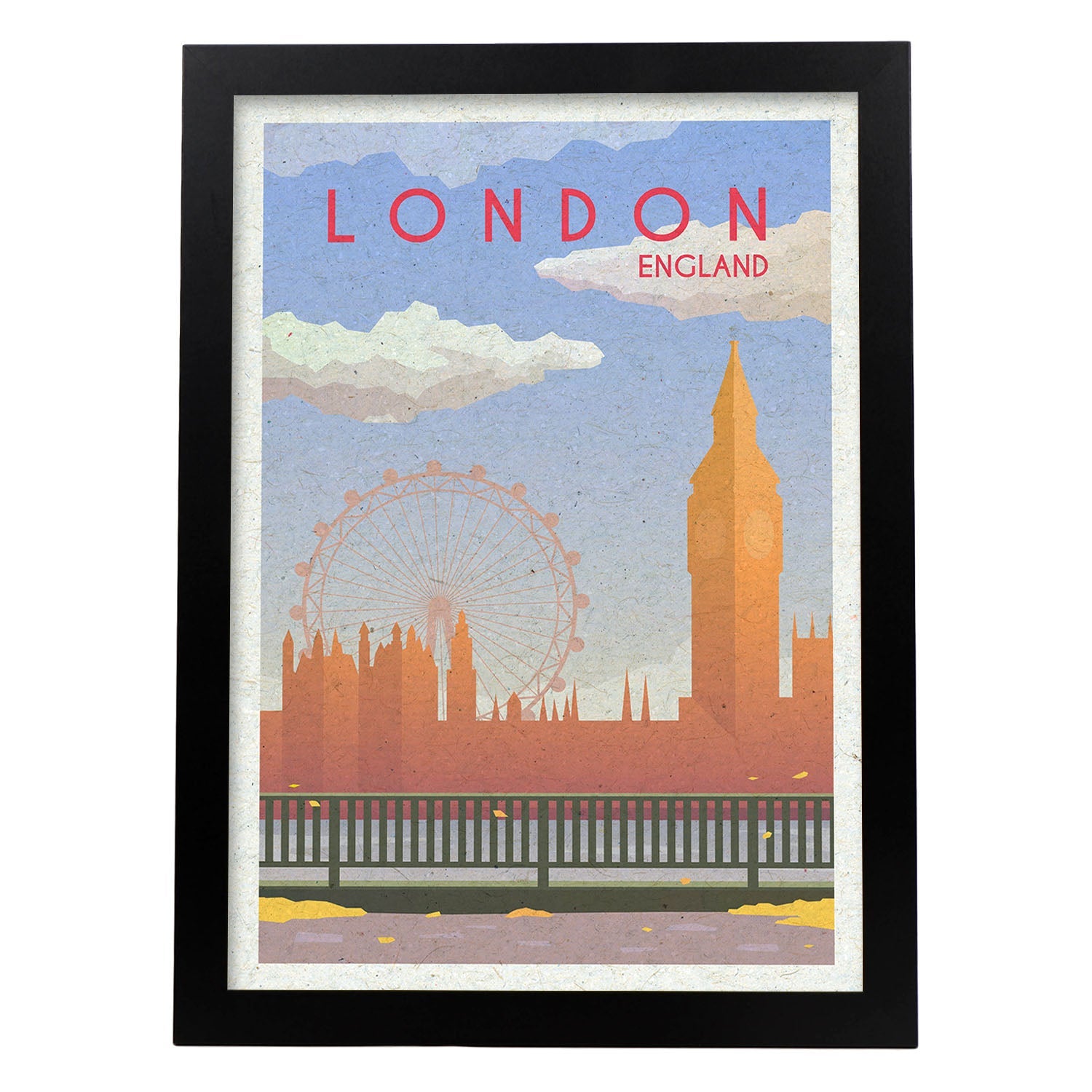 London Londe. Style Vintage. Big Ben Affiche Et Londres Dans Les ...