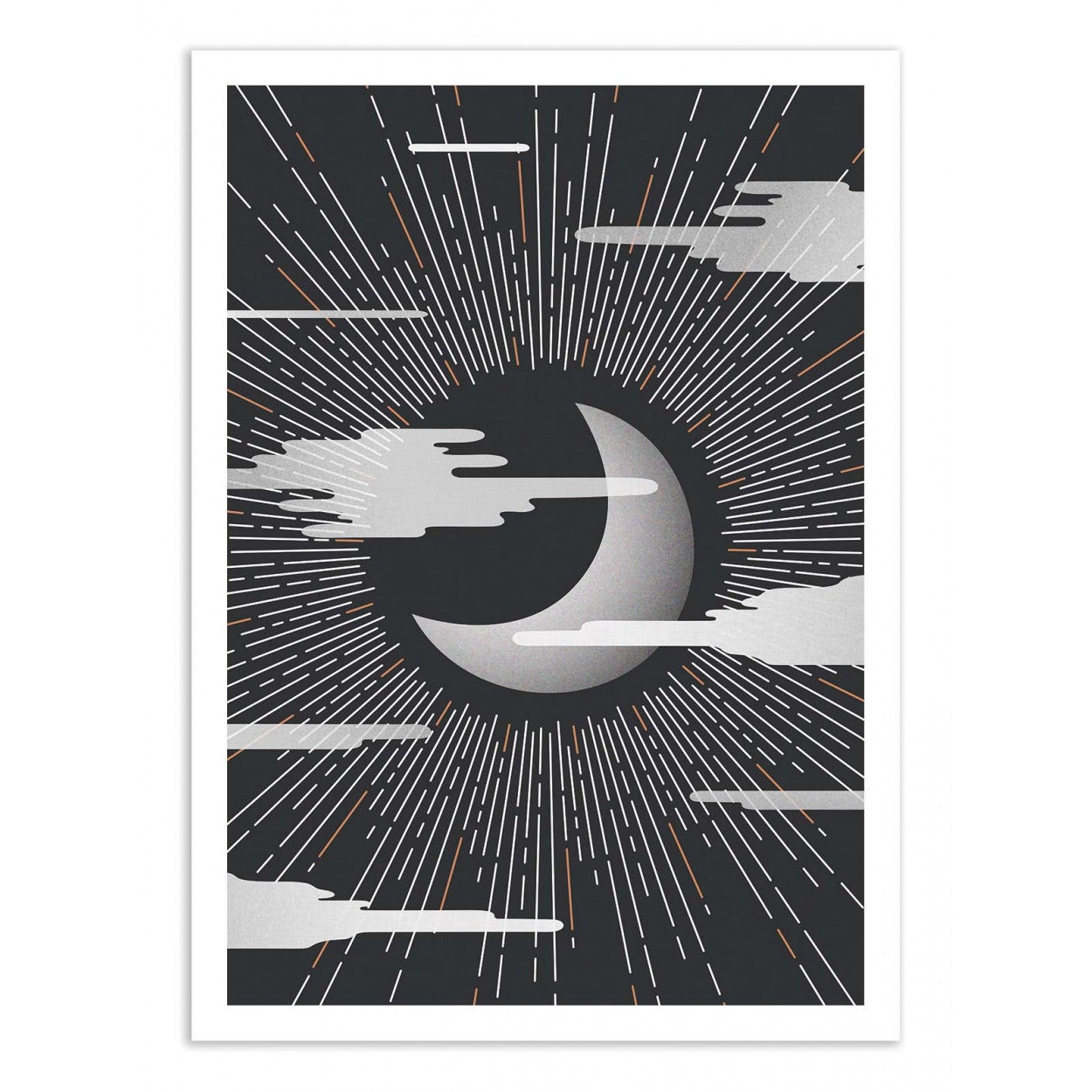 Art-Poster - The moon - Kookie Pixel - 50 x 70 cm | Leroy Merlin