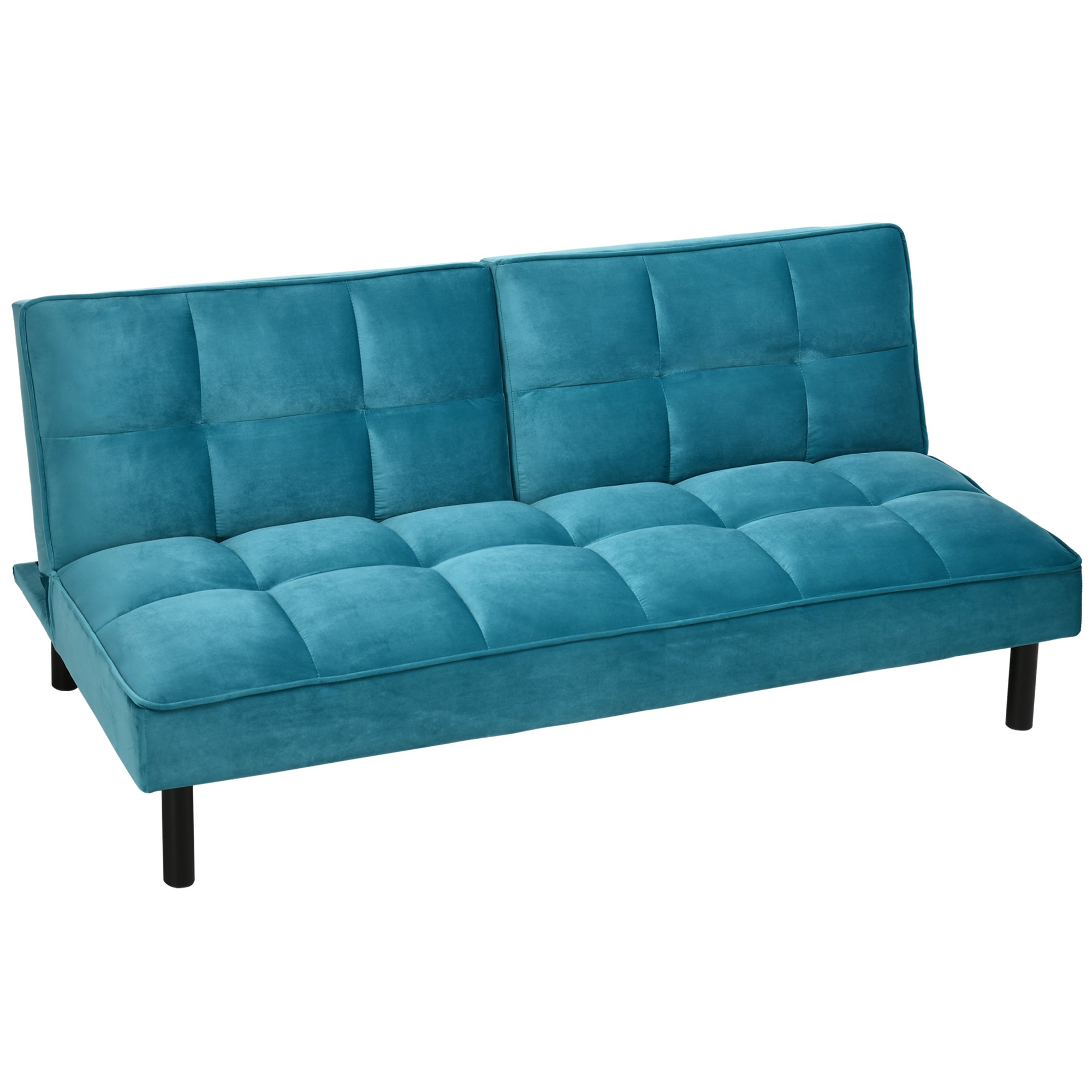 HOMCOM Divano Letto 3 Posti Reclinabile con Seduta Imbottita, in ...