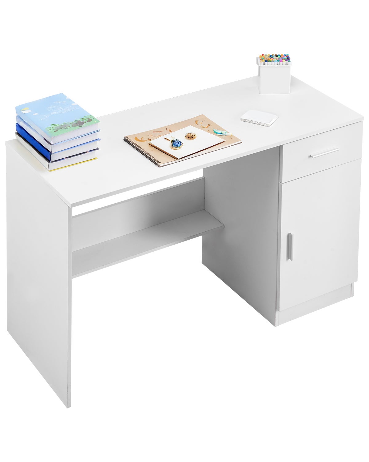 Petit bureau avec tiroir,VEVOR table d'étude en bois,bureau MDF avec ...