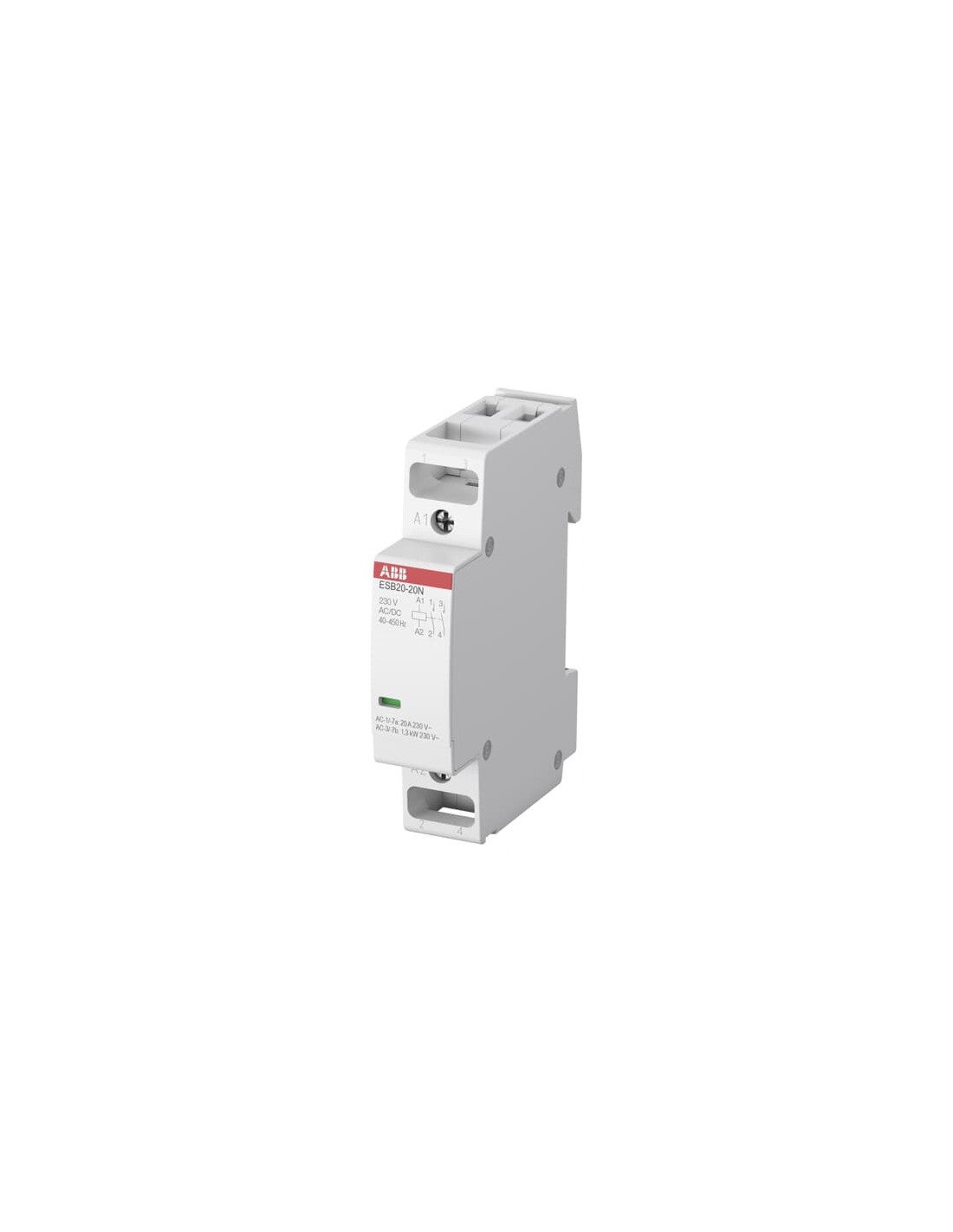 Contacteur modulaire - abb esbn - 63a - 4 contacts no - 230 volts - abb ...